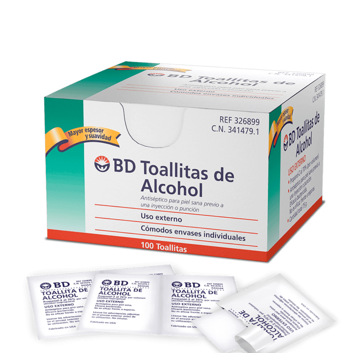 BD TOALLITAS CON ALCOHOL C/100 – Farmapronto