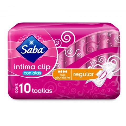 SABA INTIMA CLIP C/ALAS C/10 TOALLAS SANITARIAS – Farmapronto
