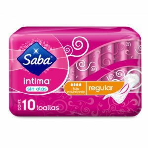 SABA INTIMA REGULAR S/ALAS C/10 TOALLAS SANITARIAS – Farmapronto