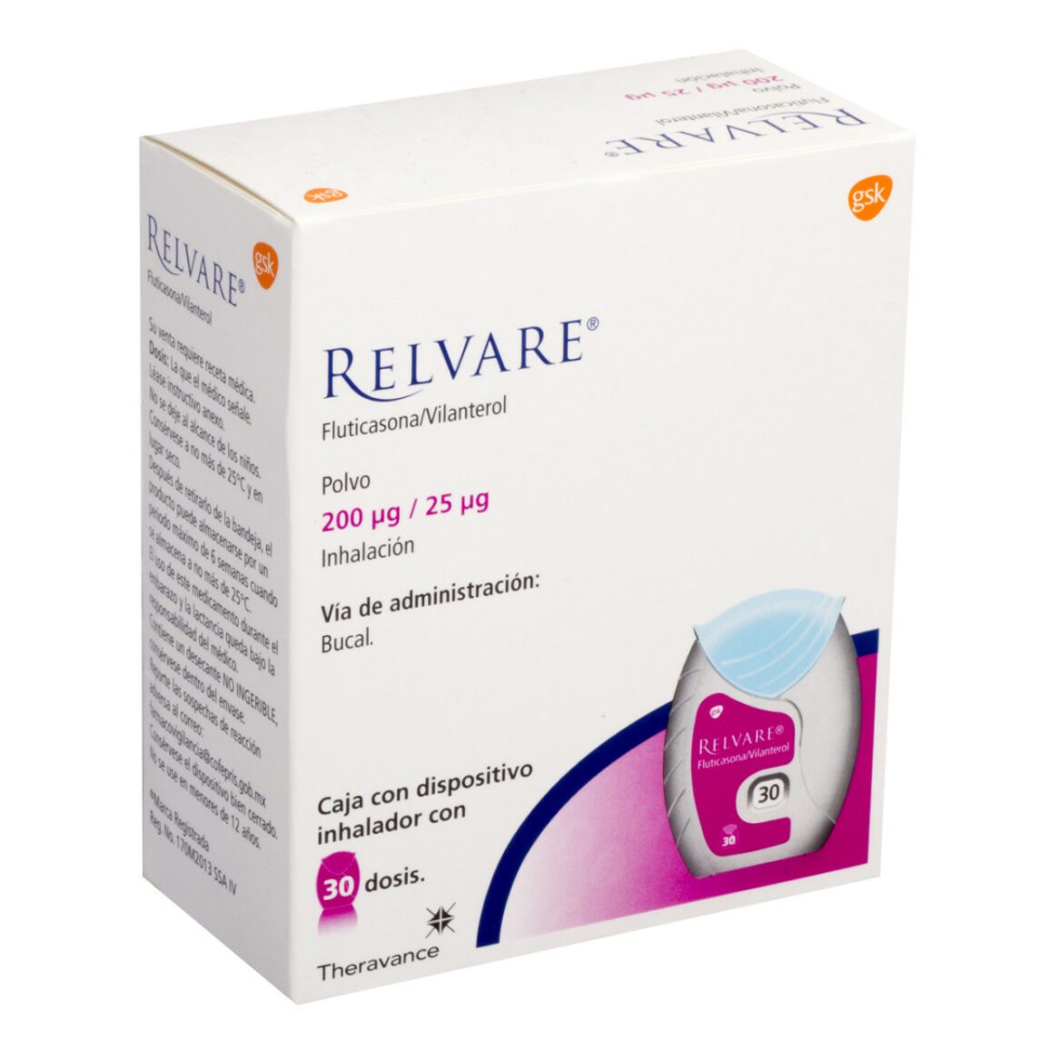 RELVARE 200/25MCG INHAL DOSIS C/30 – Farmapronto