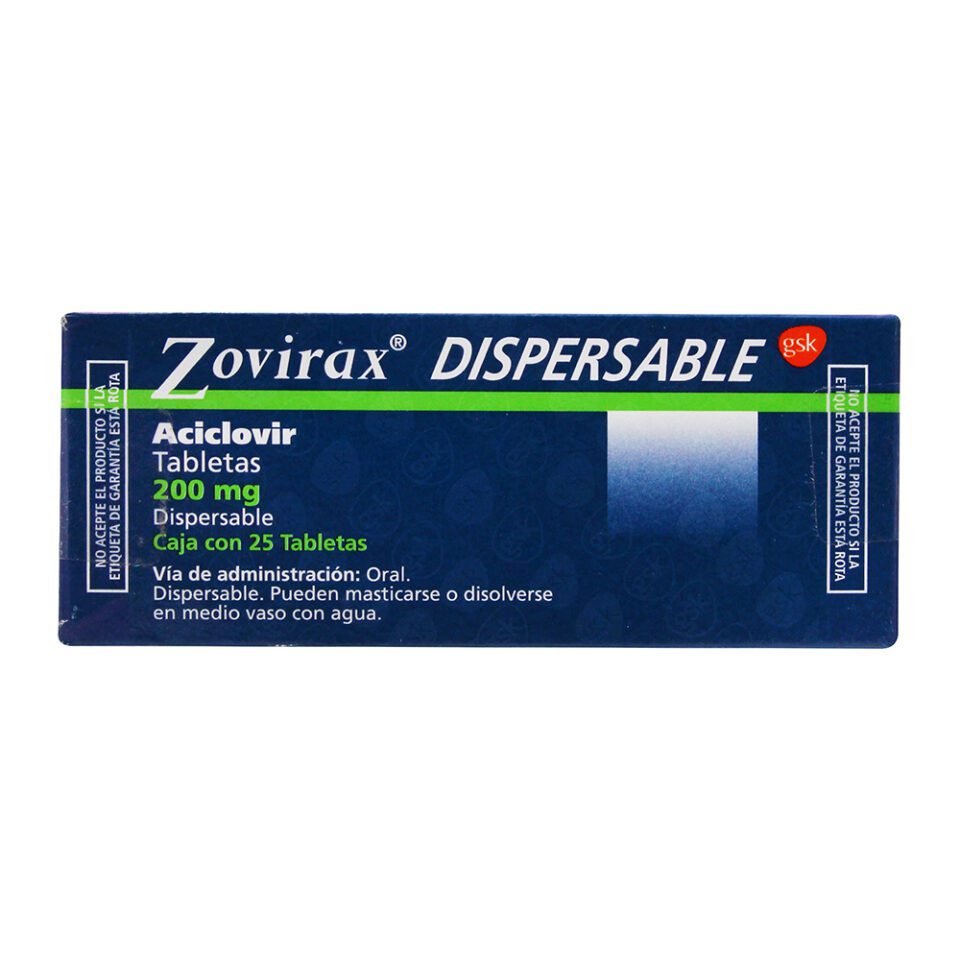 ZOVIRAX 200MG C/25 TABLETAS DISPERSABLES – Farmapronto