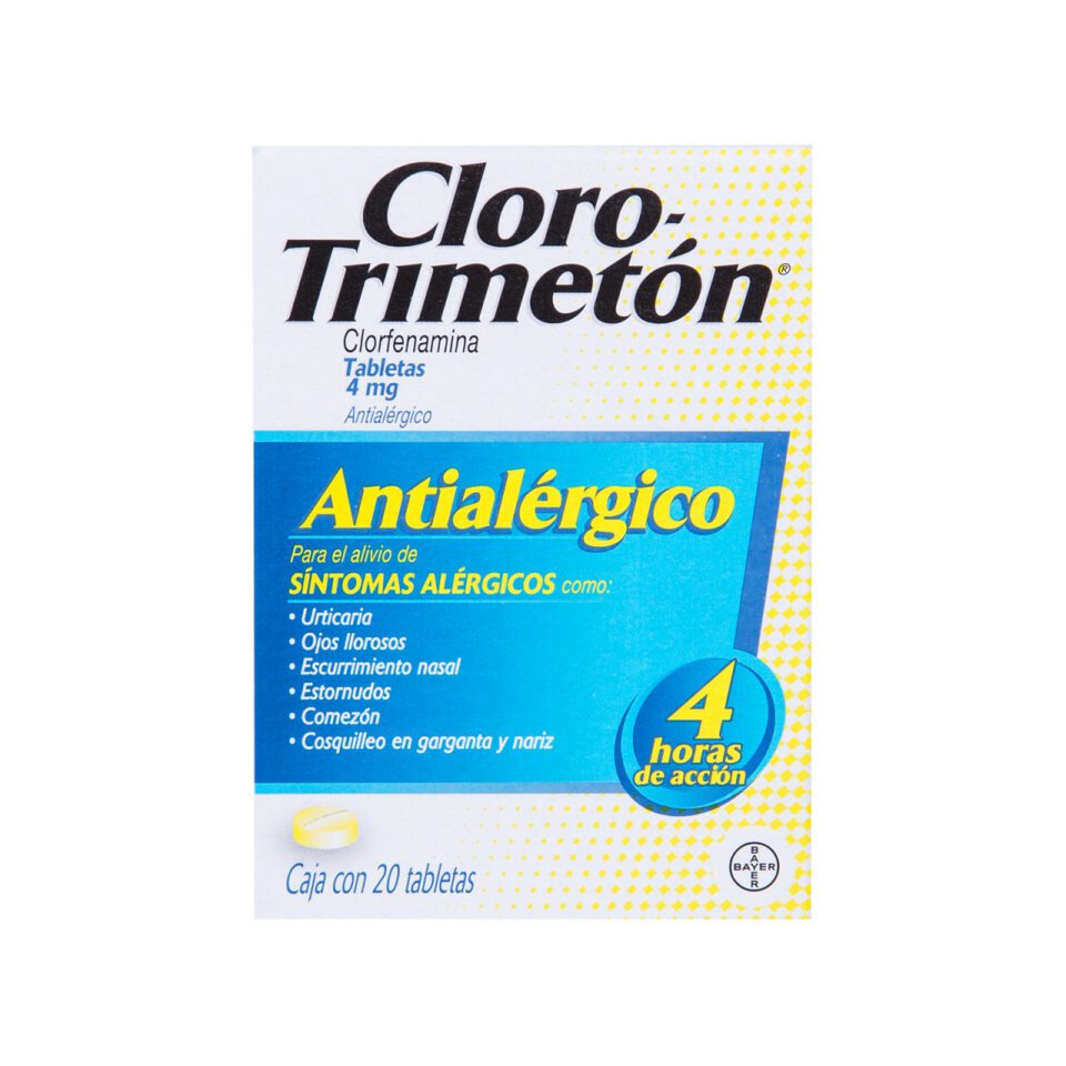CLORO-TRIMETON 4MG TABLETAS C/20 – Farmapronto