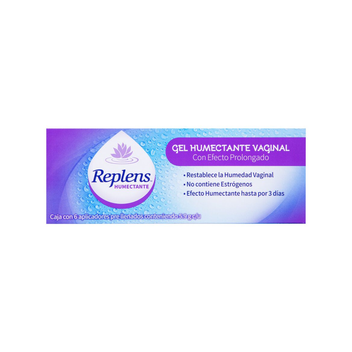 REPLENS GEL HUMEC 5.96 GR C/6 APLIC REUTILIZABLE LUBRICANTE VAGINAL ...