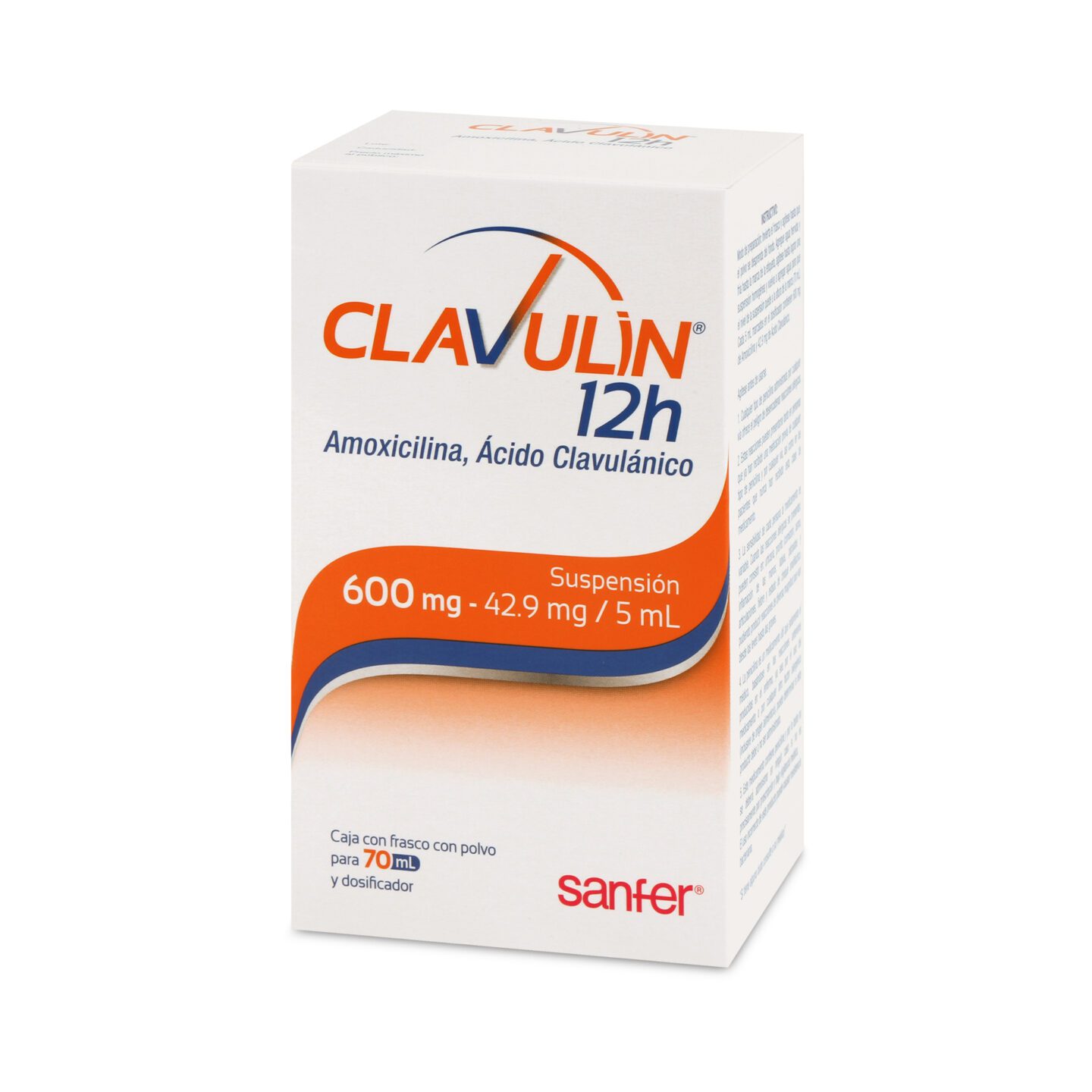 CLAVULIN 12H 600/42.9 MG/5 ML 70 ML SUSPENSION – Farmapronto
