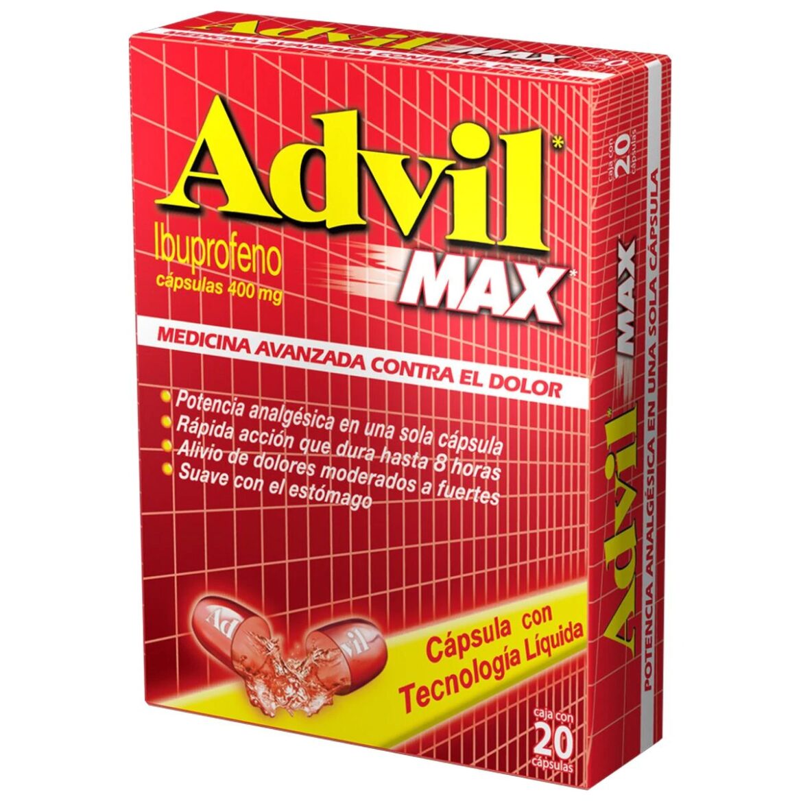 ADVIL MAX 400 MG C/20 CAPSULAS – Farmapronto