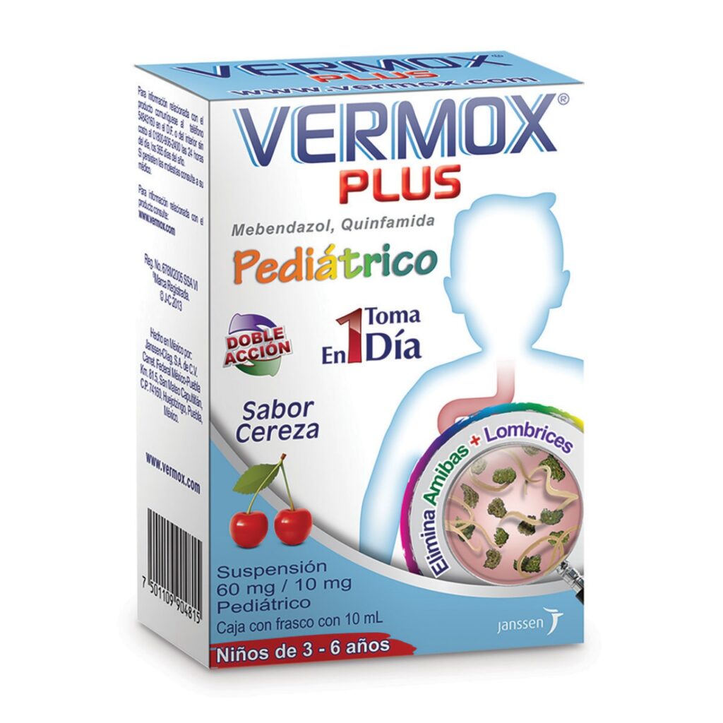 VERMOX PLUS PEDIATRICO 60MG/10MG C/10 ML SUSPENSION – Farmapronto