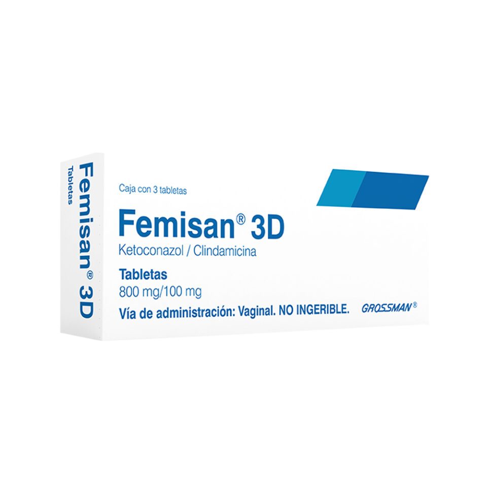 FEMISAN-3D 800MG/100MG C/3 TABLETAS VAGINALES – Farmapronto