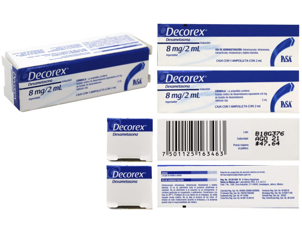 DECOREX 8 MG/ 2 ML SOLUCION INYECTABLE – Farmapronto