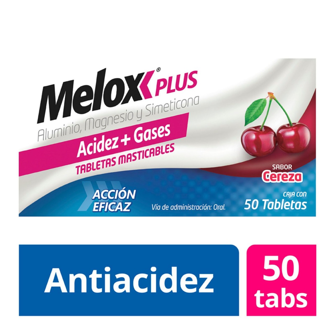 MELOX-PLUS CEREZA C/50 TABLETAS MASTICABLES – Farmapronto