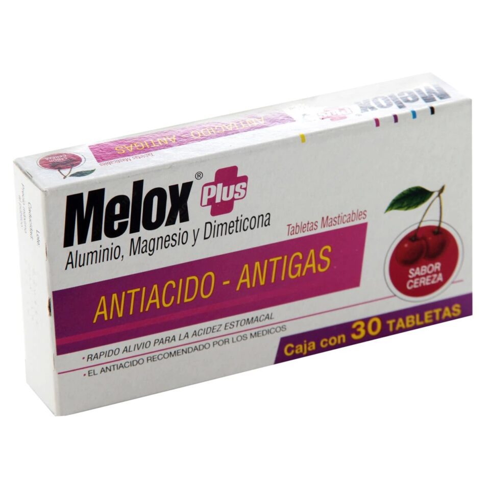 MELOX-PLUS CEREZA C/30 TABLETAS MASTICABLES – Farmapronto