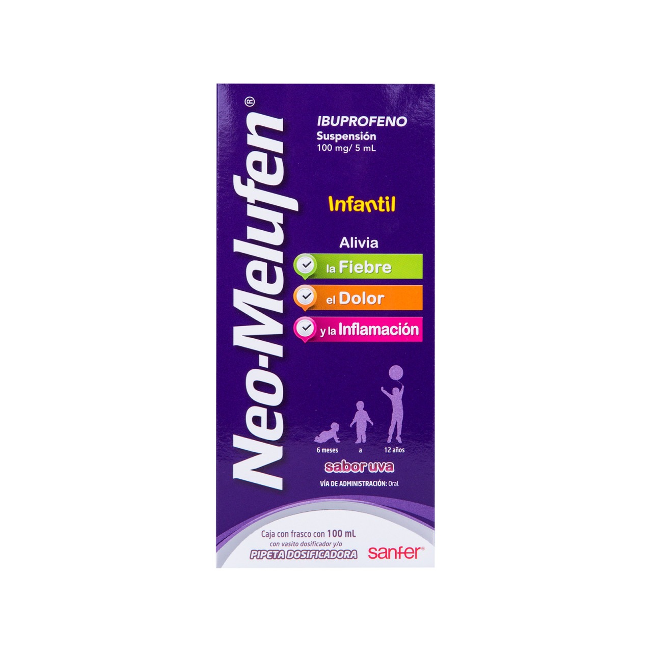 NEO-MELUFEN INF 100MG SUSP 100ML – Farmapronto