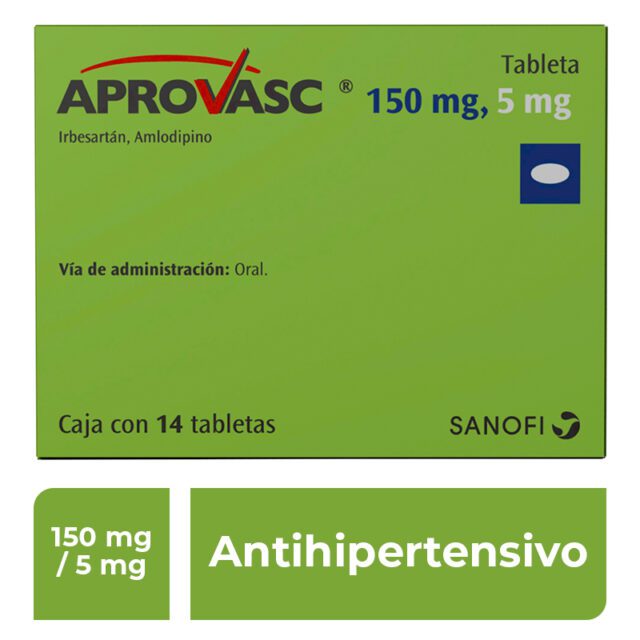 APROVASC 150 MG/5 MG TABLETAS C/14 – Farmapronto