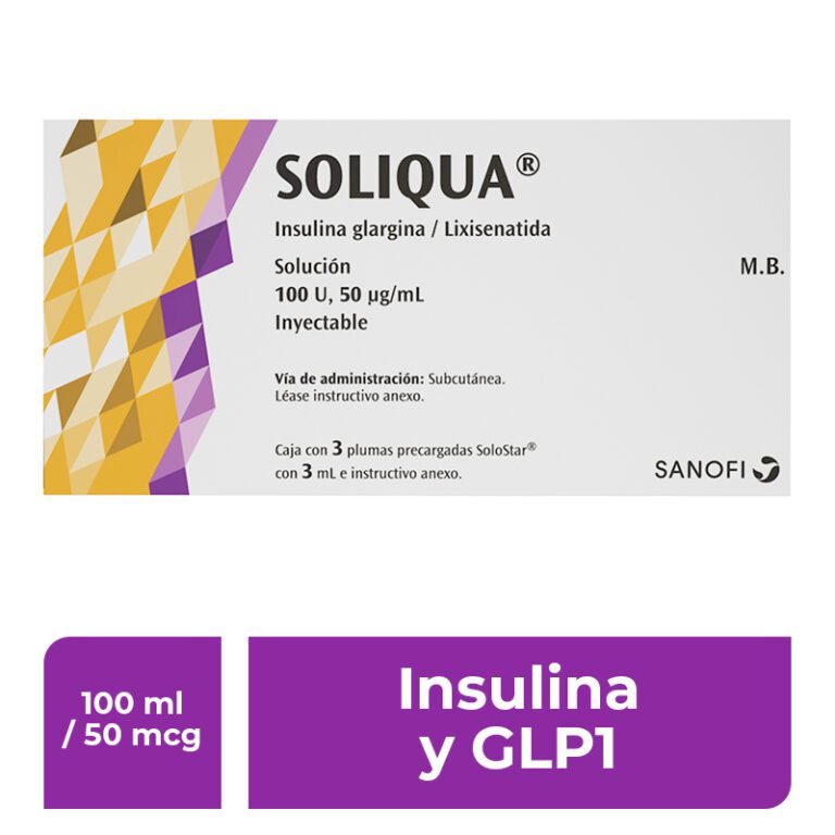 SOLIQUA 100U/ML+50 MCG/ML C/3 PLUMA PRECARGADA SOLUCION INYECTABLE ...