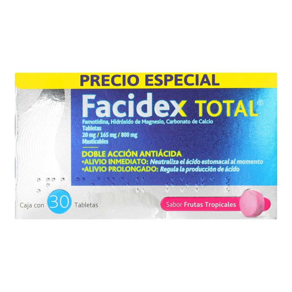 FACIDEX TOTAL 20 MG/165/800MG 30 TABLETAS MASTICABLES – Farmapronto