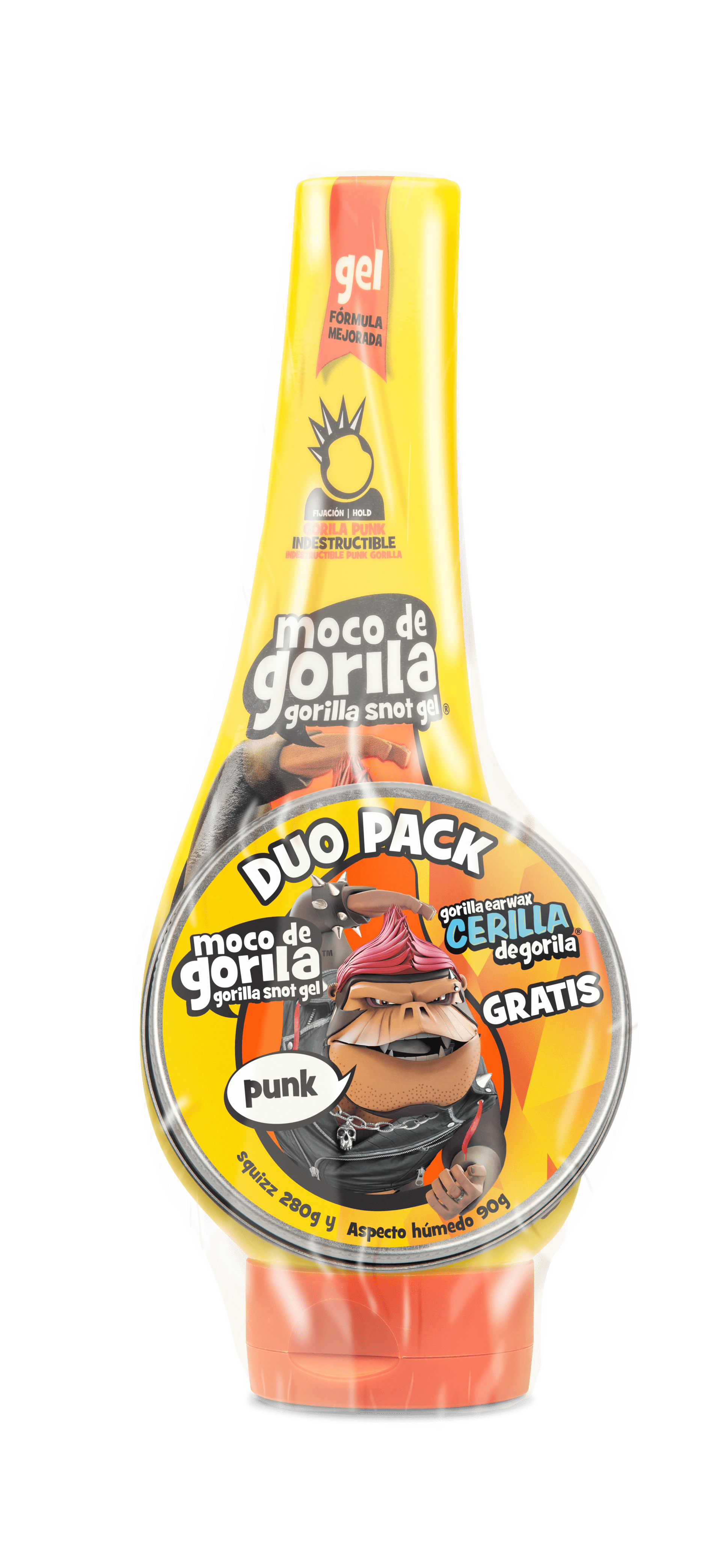 MOCO DE GORILA PUNK SNOT 280 G GEL PARA CABELLO+GORILA PUNK ASPECTO HUMEDO 90 G CERA – Farmapronto