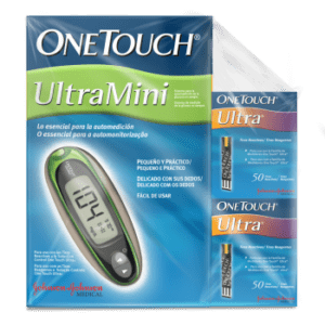 ONE TOUCH ULTRA MINI GLUCOMETRO + 2 CJAS C/50 TIRAS REACTIVAS KIT ...