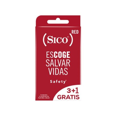 SICO RED SAFETY C/3 + 1 PRESERVATIVOS – Farmapronto