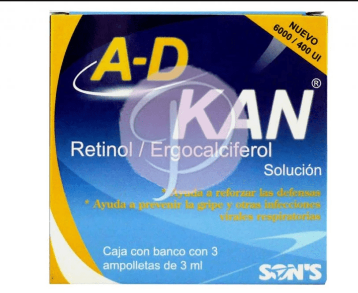 VITAMINA A / VITAMINA D2 600/400 UI AMP C/3 SOLUCION INGERIBLE (ADKAN ...