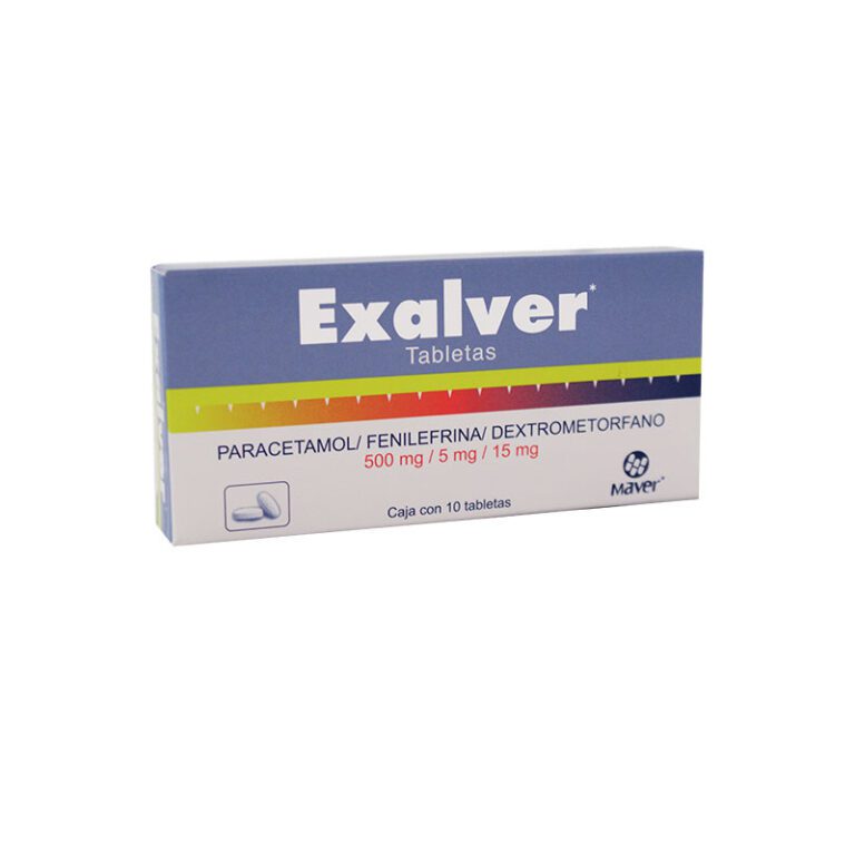 PARACETAMOL/FENILEFRINA/DEXTROMETORFANO 500 MG C/10 TAB(EXALVER NF ...