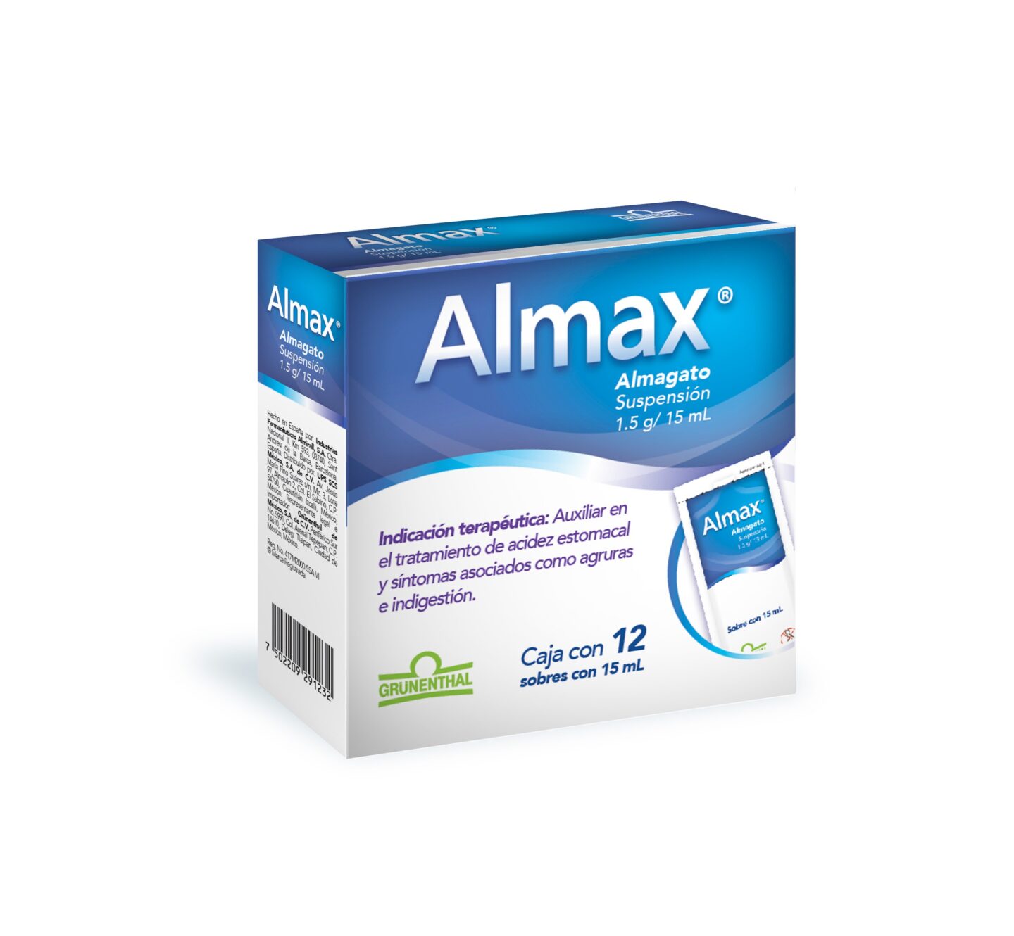 ALMAX SUSPENSION 15 ML C/12 SOBRES – Farmapronto