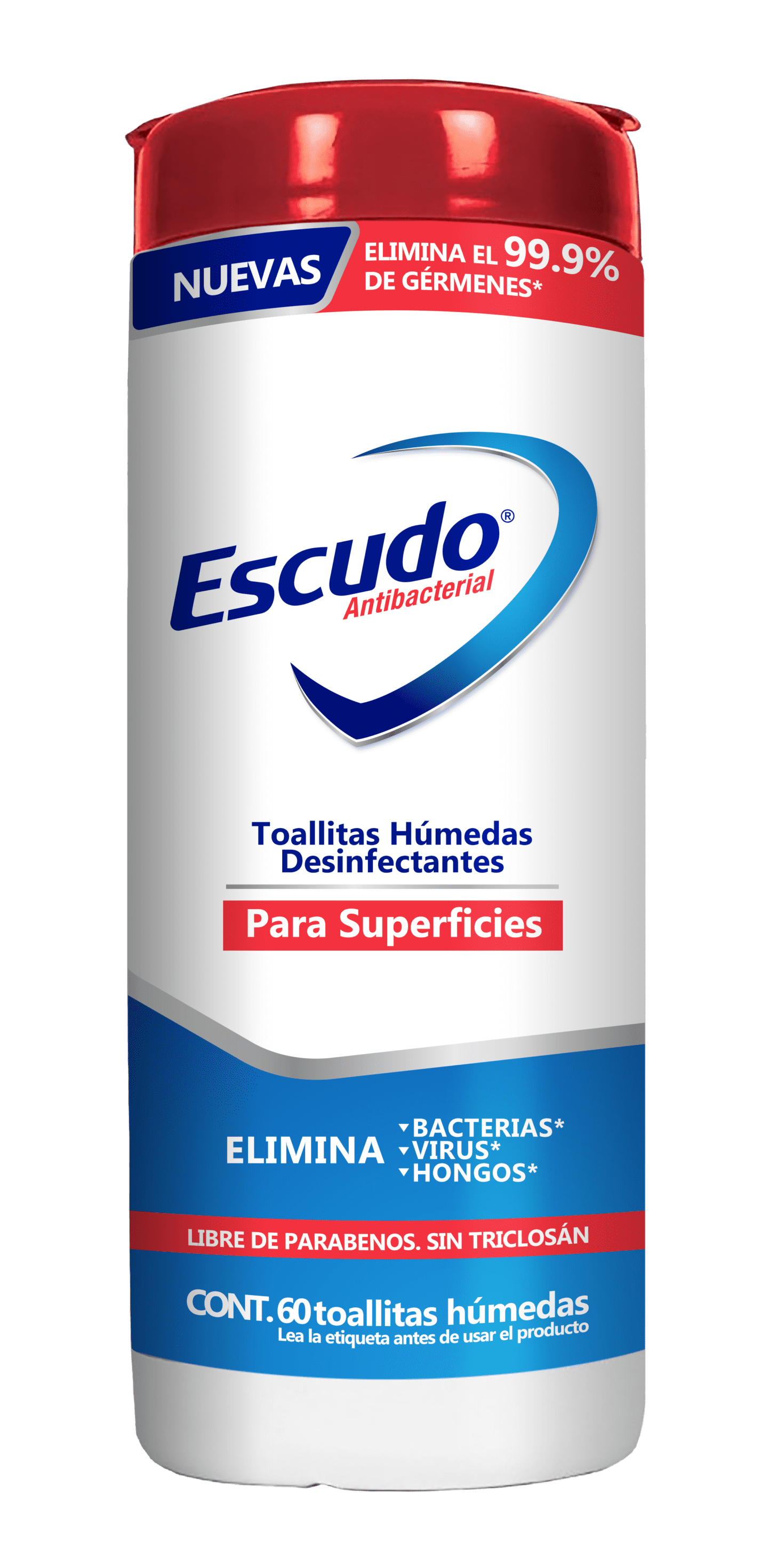 ESCUDO ANTIBACTERIAL BOTE C/60 TOALLAS HUMEDAS DESINFECTANTES – Farmapronto
