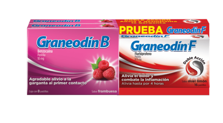 GRANEODIN B 10MG FRAMBUESA C/8 PASTILLAS 2 CAJAS+GRANEODIN F 8.75MG C ...