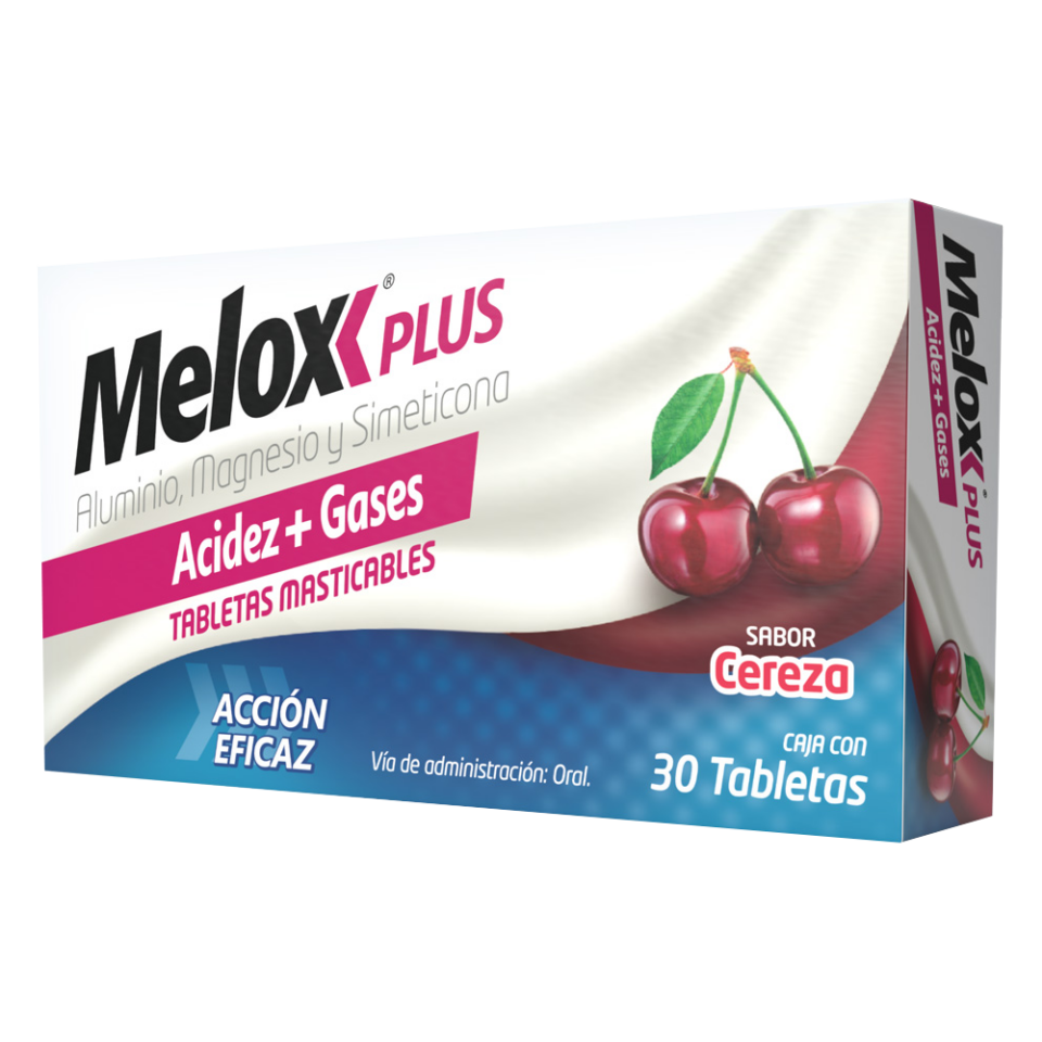 MELOX-PLUS CEREZA C/30 TABLETAS MASTICABLES – Farmapronto