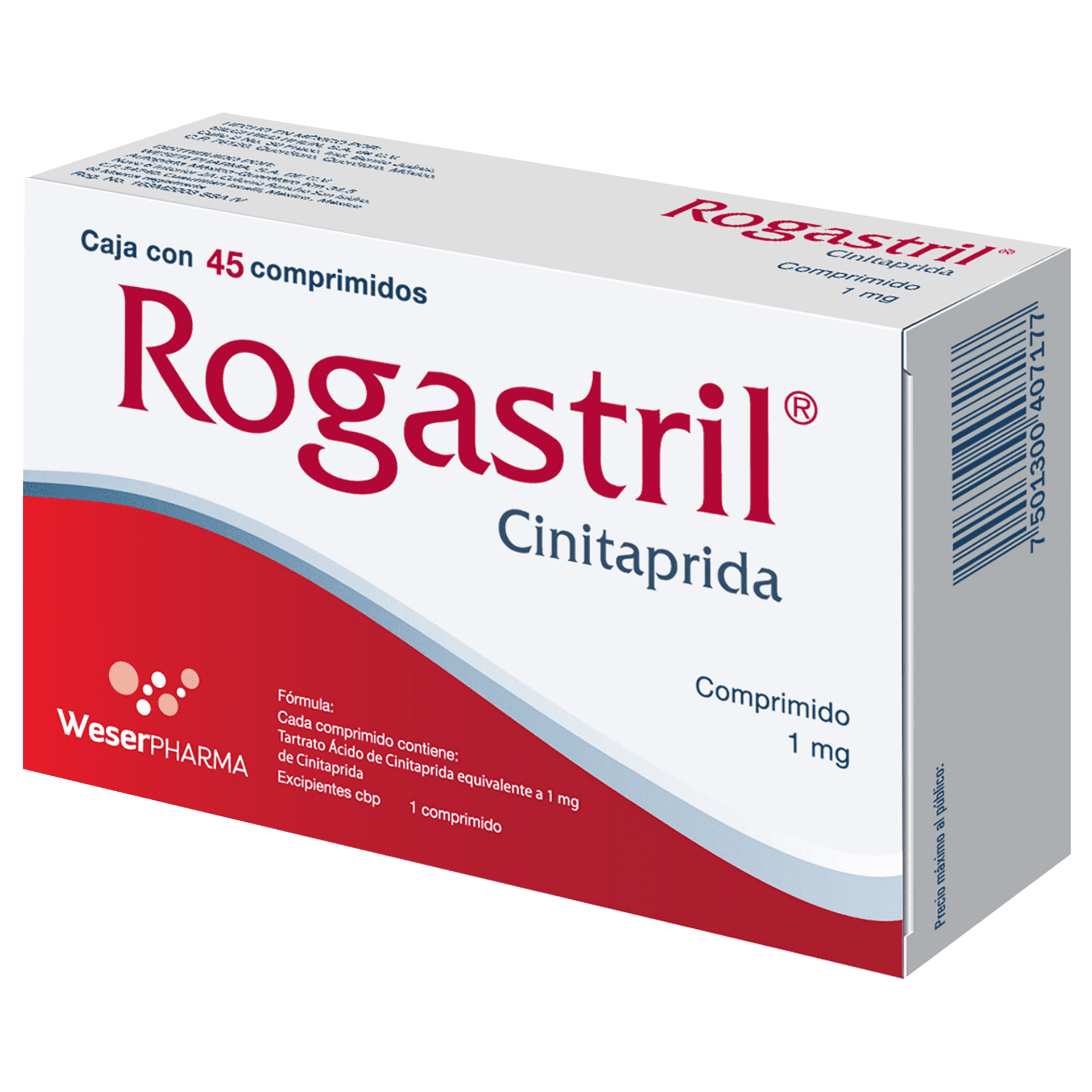 ROGASTRIL 1 MG C/45 COMPRIMIDOS – Farmapronto