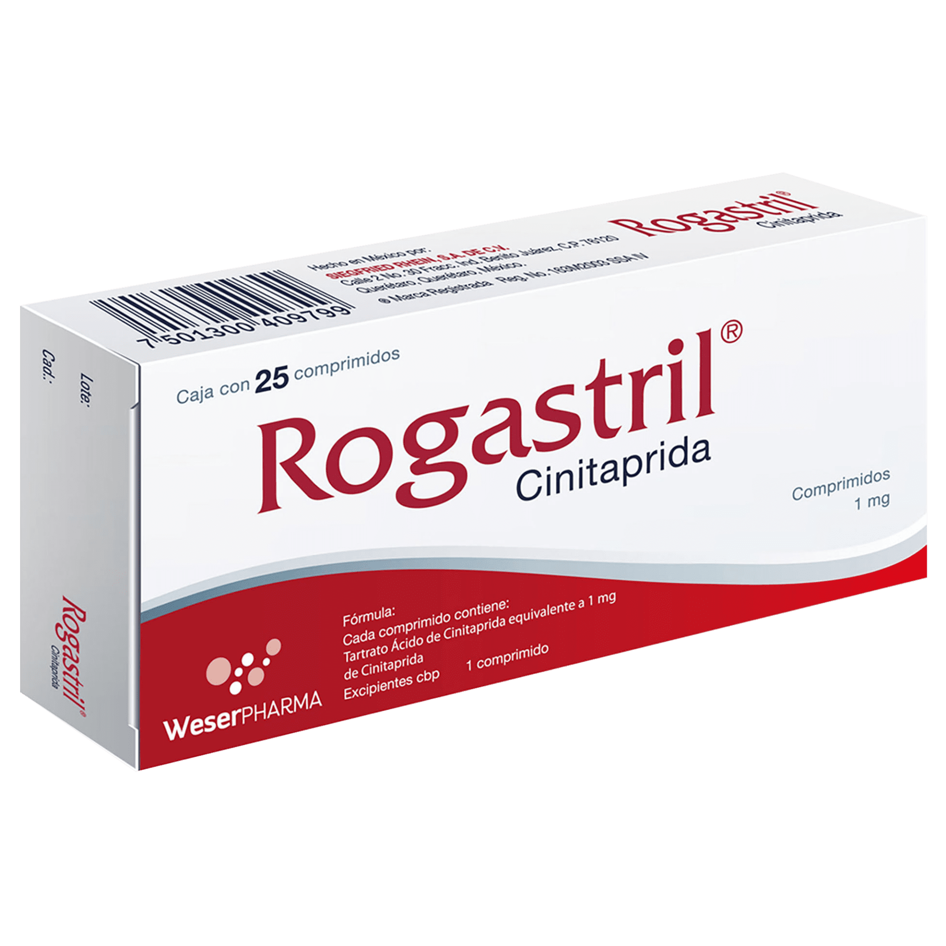ROGASTRIL 1 MG C/25 COMPRIMIDOS – Farmapronto
