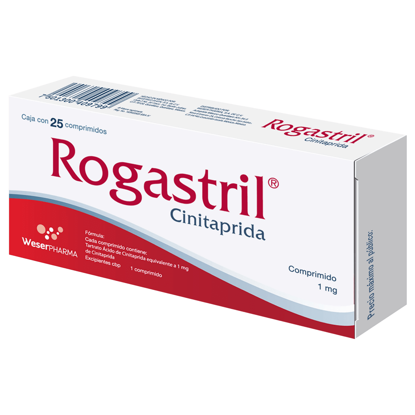 ROGASTRIL 1 MG C/25 COMPRIMIDOS – Farmapronto
