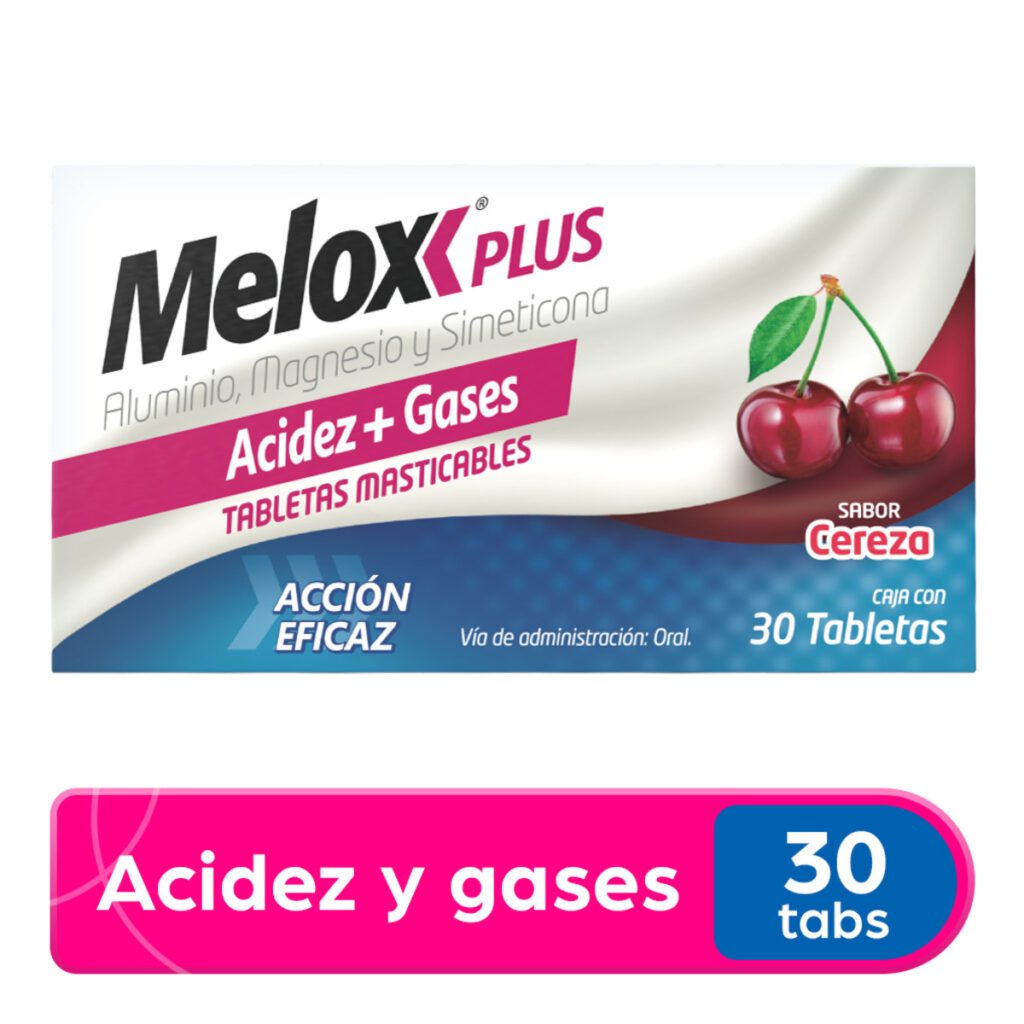 MELOX-PLUS CEREZA C/30 TABLETAS MASTICABLES – Farmapronto