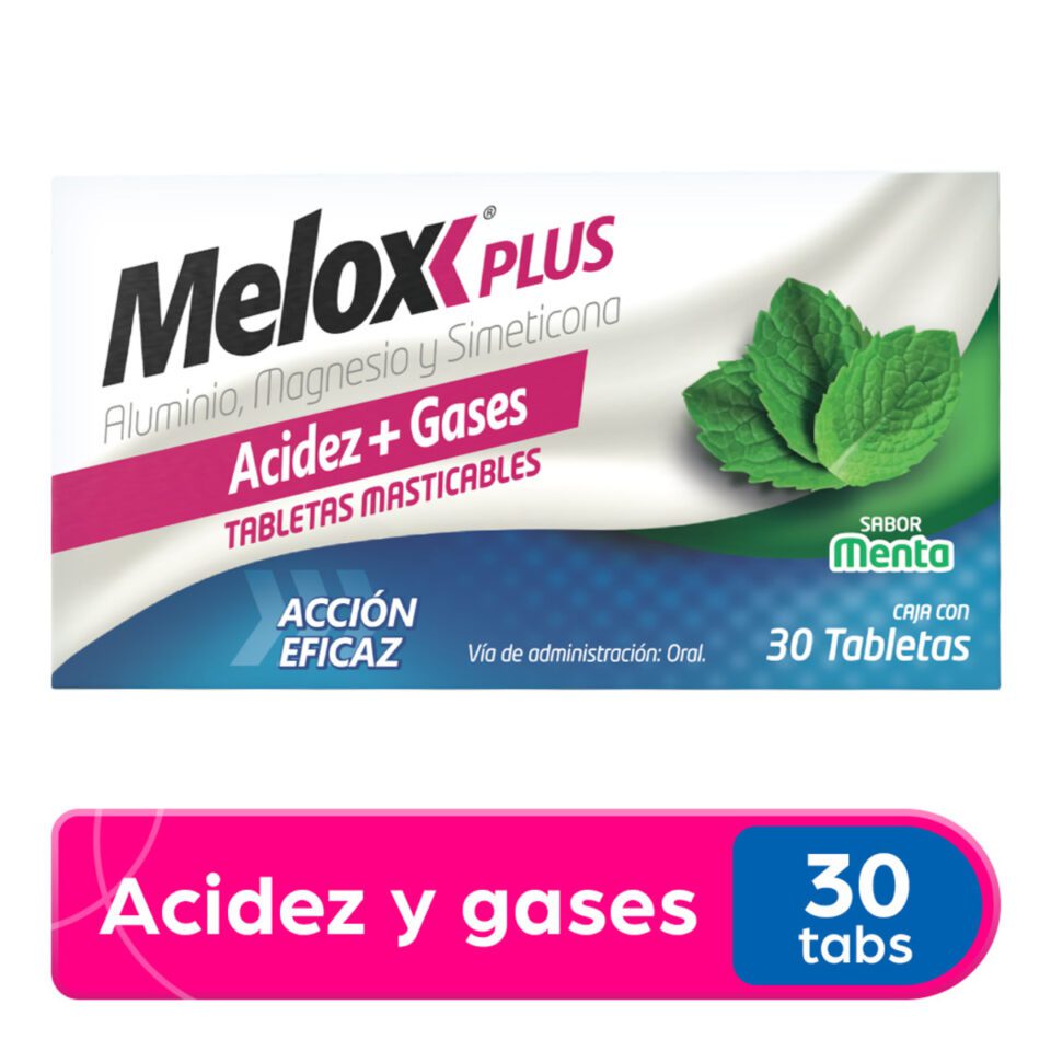 MELOX-PLUS MENTA C/30 TABLETAS MASTICABLES – Farmapronto
